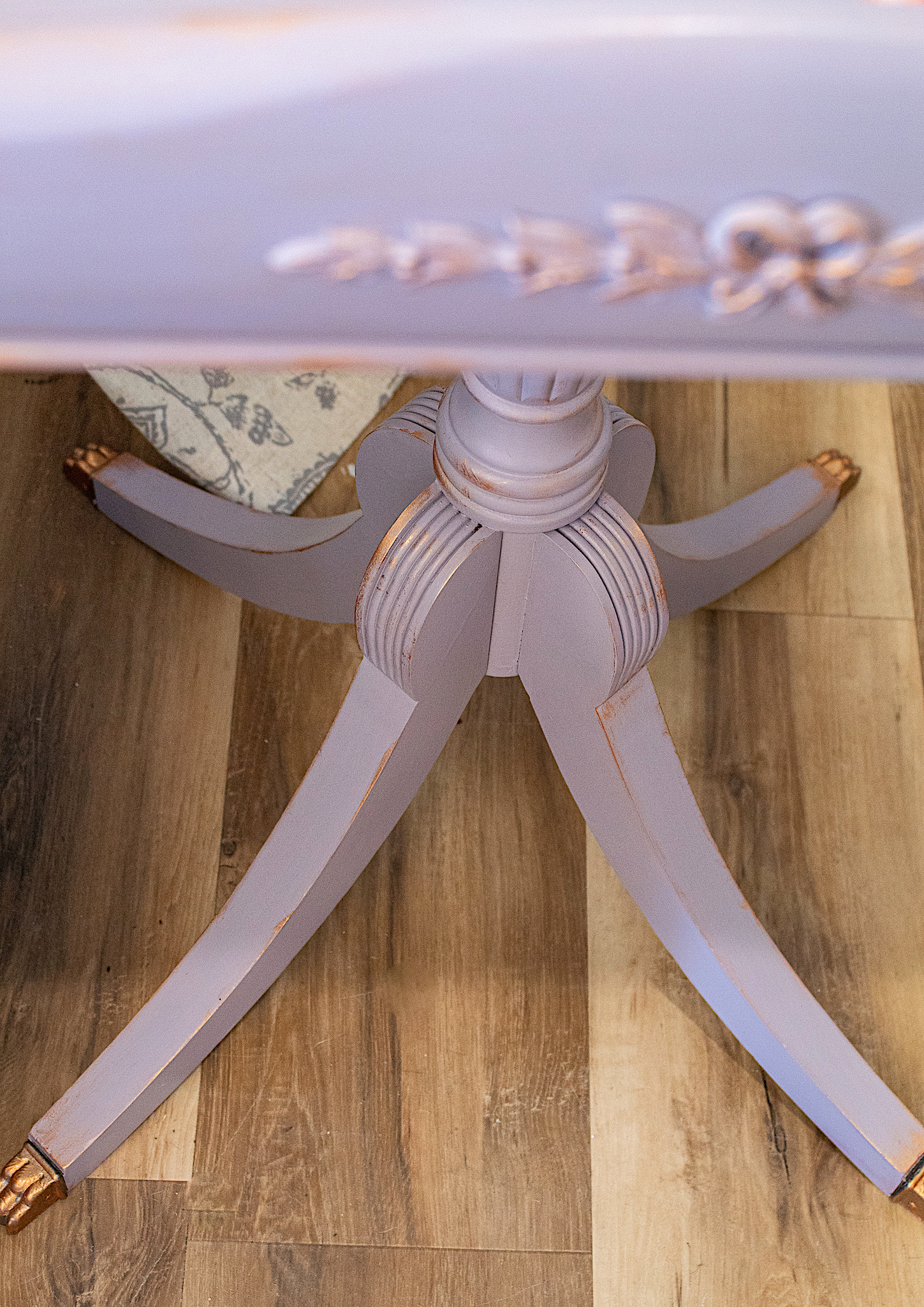 Little Lavender Table-Applying Furniture Transfers – Nooks In Bloom